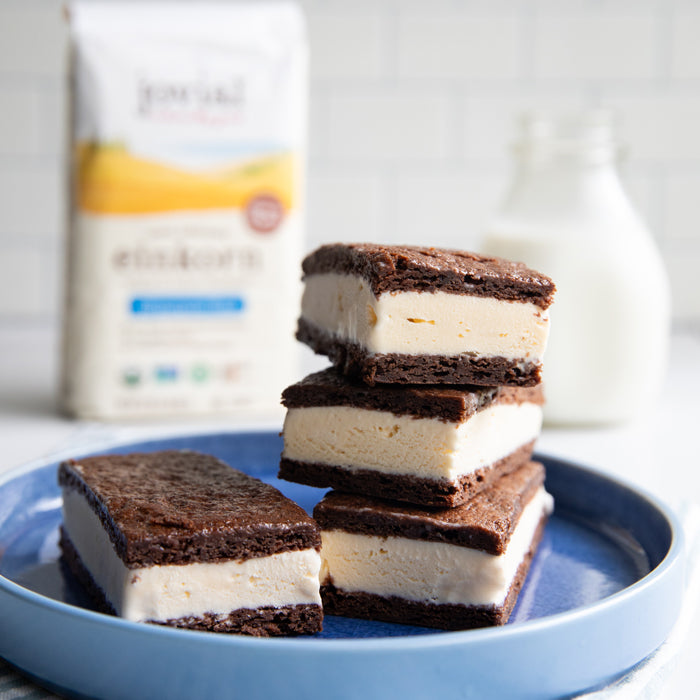 Einkorn Chocolate Ice Cream Sandwiches – Jovial Foods, Inc