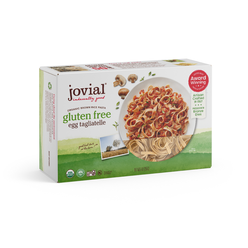 Organic Gluten Free Brown Rice Pasta Egg Tagliatelle – Jovial Foods, Inc